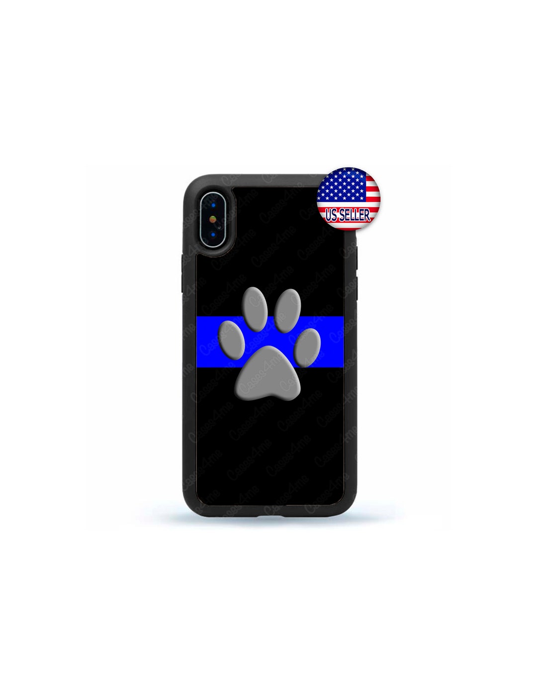K9 Police Dog Thin Blue Line Phone Case Cover for iPhone 17 16 15 14 13 ...