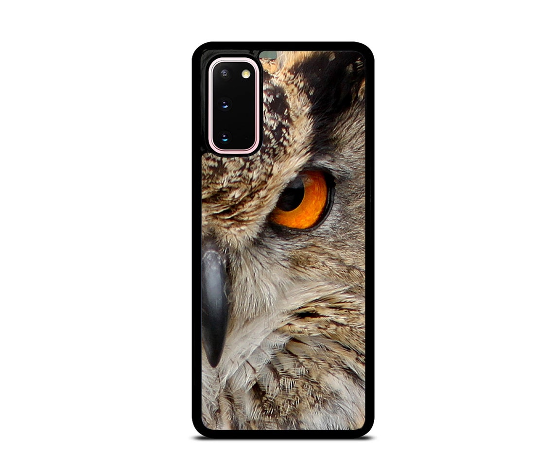 Cute Owl Eyes Animal Print Feather Hard Rubber Case Cover for Samsung ...