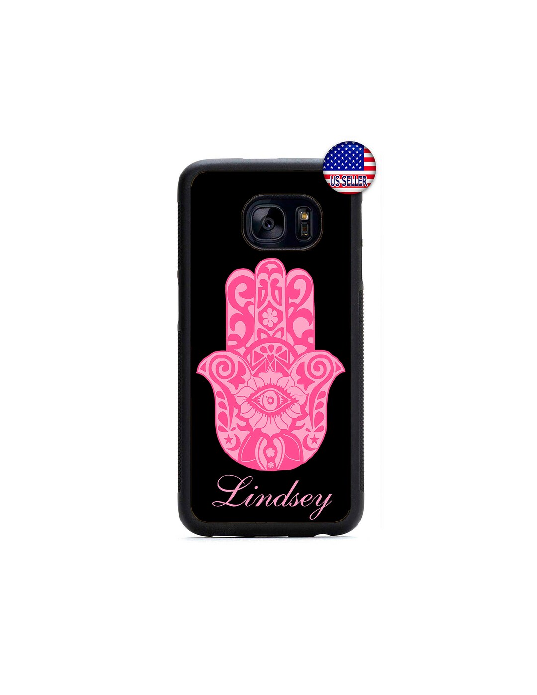 Pink Hamsa Hand Guard Personalized Name Hard Case Cover for - Etsy