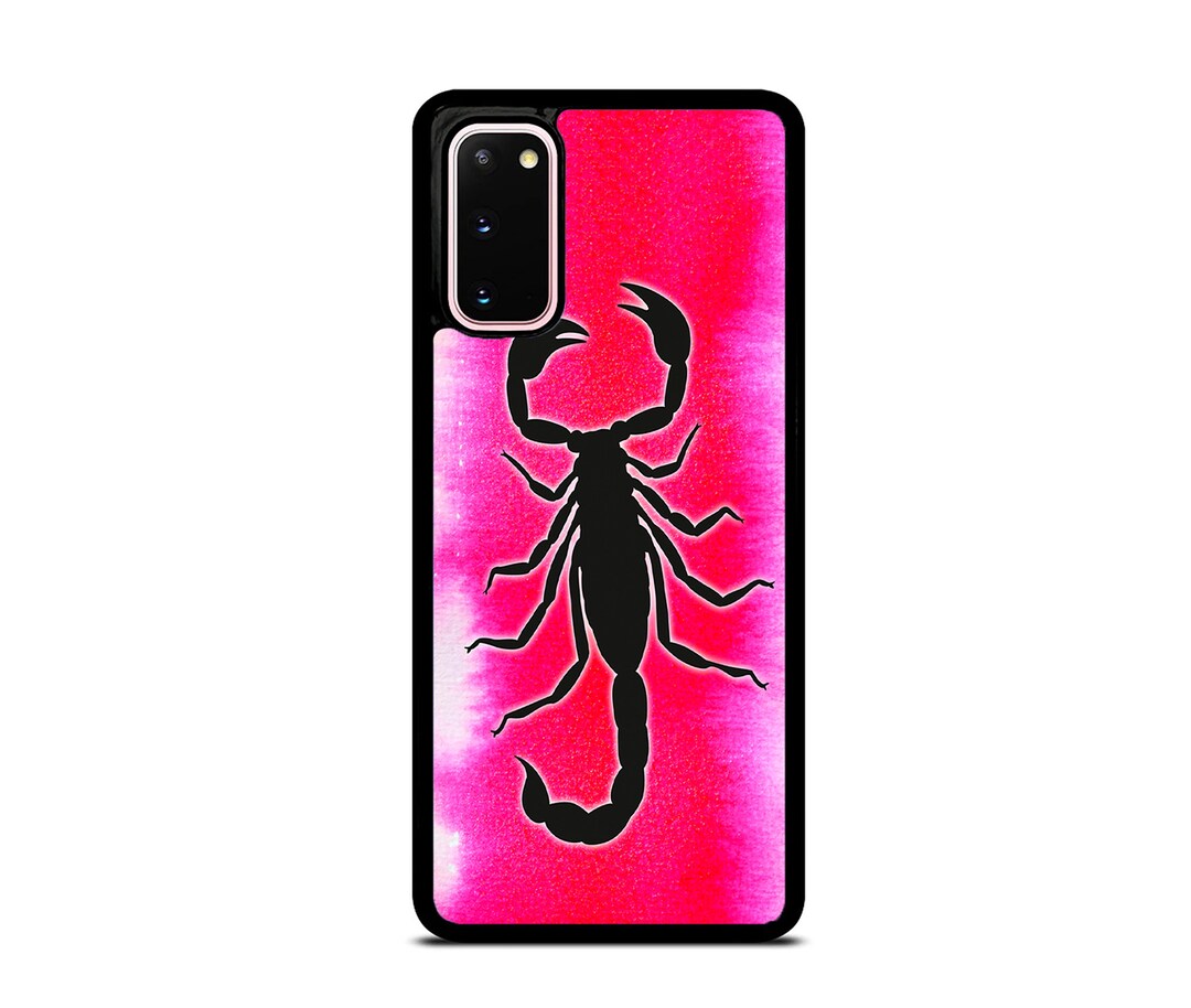 Cute Scorpion Sign in Pink Tattoo Hard Rubber Case Cover for Samsung ...