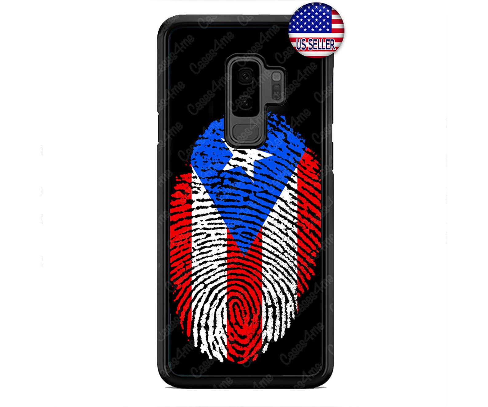 Puerto Rico Flag Fingerprint Hard Rubber Case Cover for - Etsy