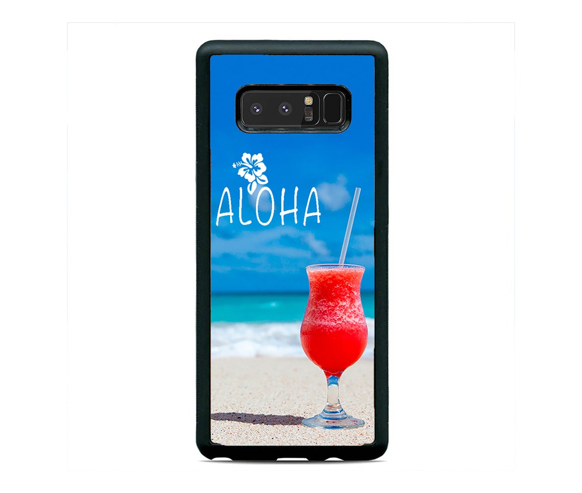 Aloha Hawaii Hawaiian Beach Hard Rubber Slim Case Cover for Samsung ...