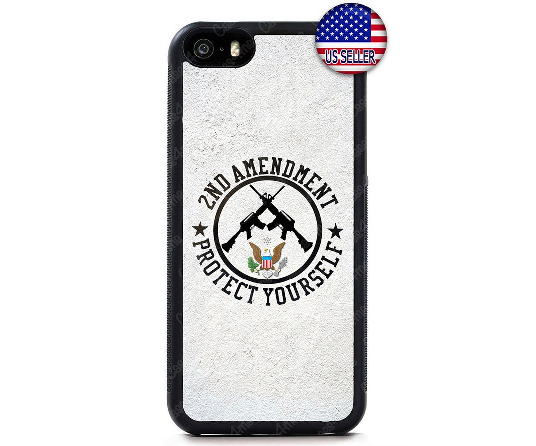 New 2nd Amendment USA Guns Hard Rubber Case Cover for iPhone 17 16 15 ...