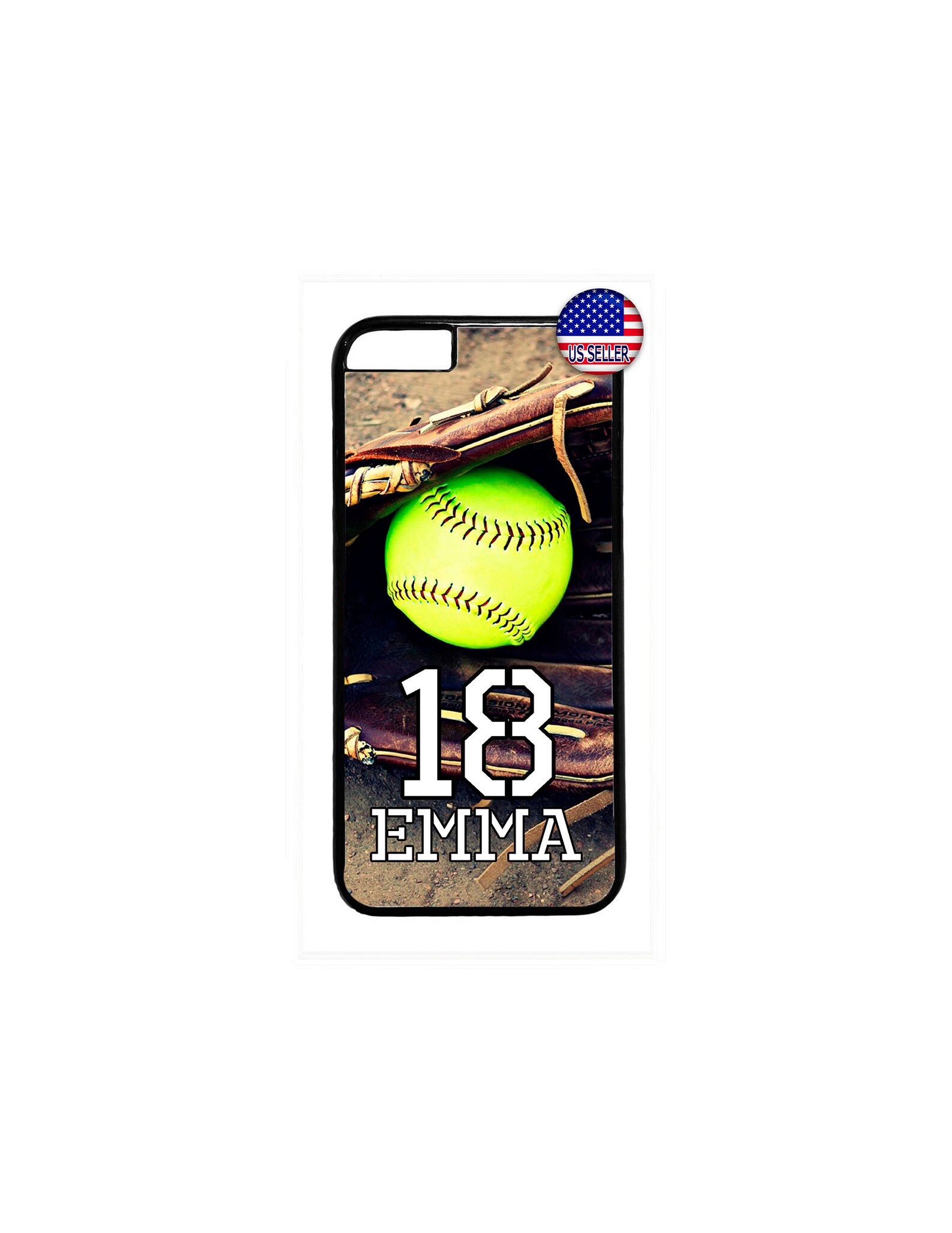 Personalized Name & Number Softball Cute Custom slim Case | Etsy