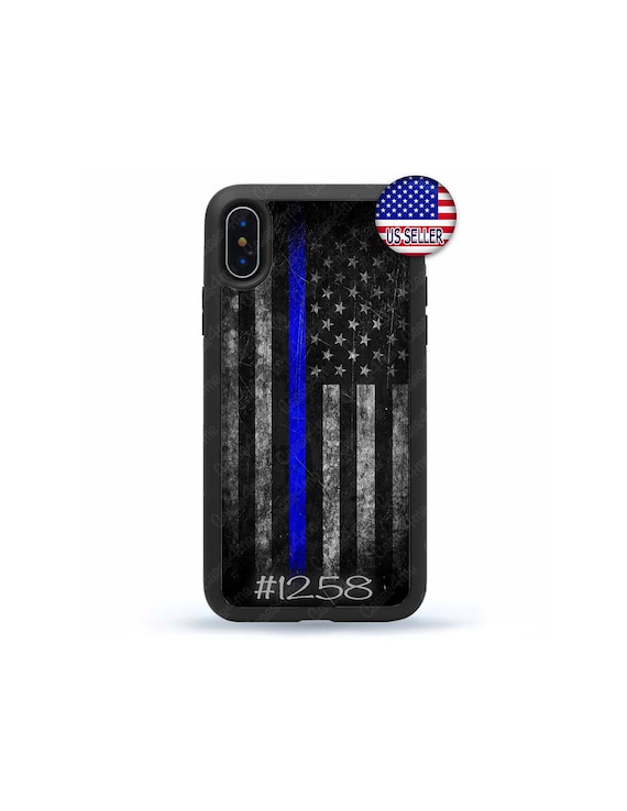 Custom Thin Blue Line Iphone Casepolice Flag Phone Case | Etsy