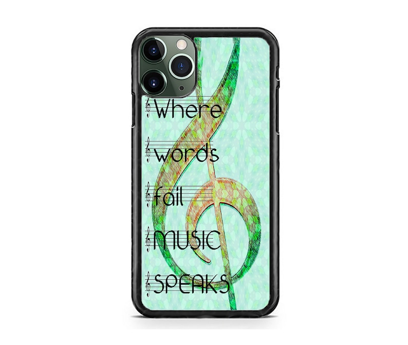 New Music Clef Treble Pattern Hard Rubber TPU Slim Case Cover for ...