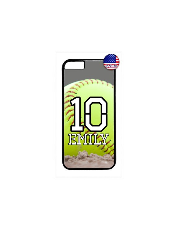Cute Personalized Name & Number Softball Custom slim Case | Etsy