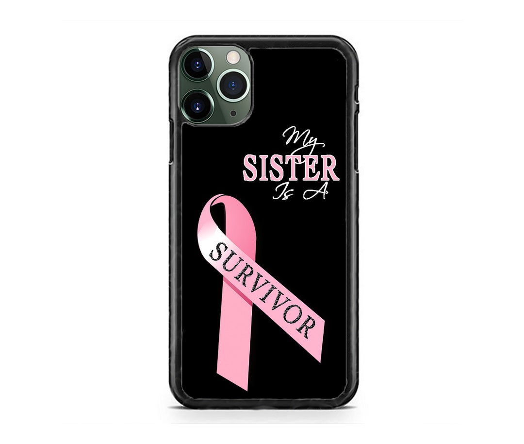 Breast Cancer Fight Pink Ribbon Hard Rubber Phone Case Cover for iPhone ...