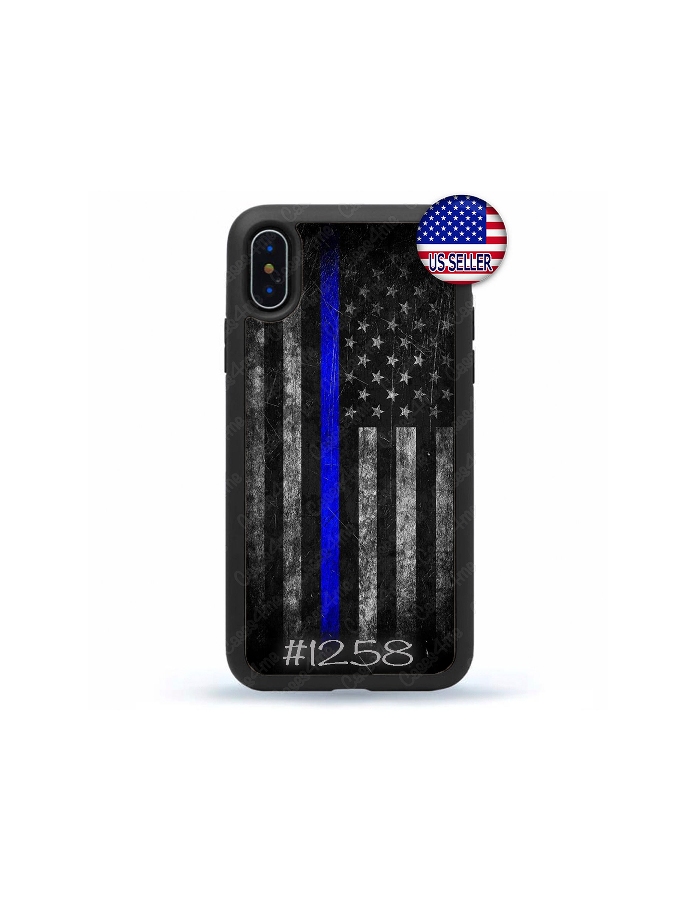 Custom Thin Blue Line Iphone Casepolice Flag Phone Case | Etsy