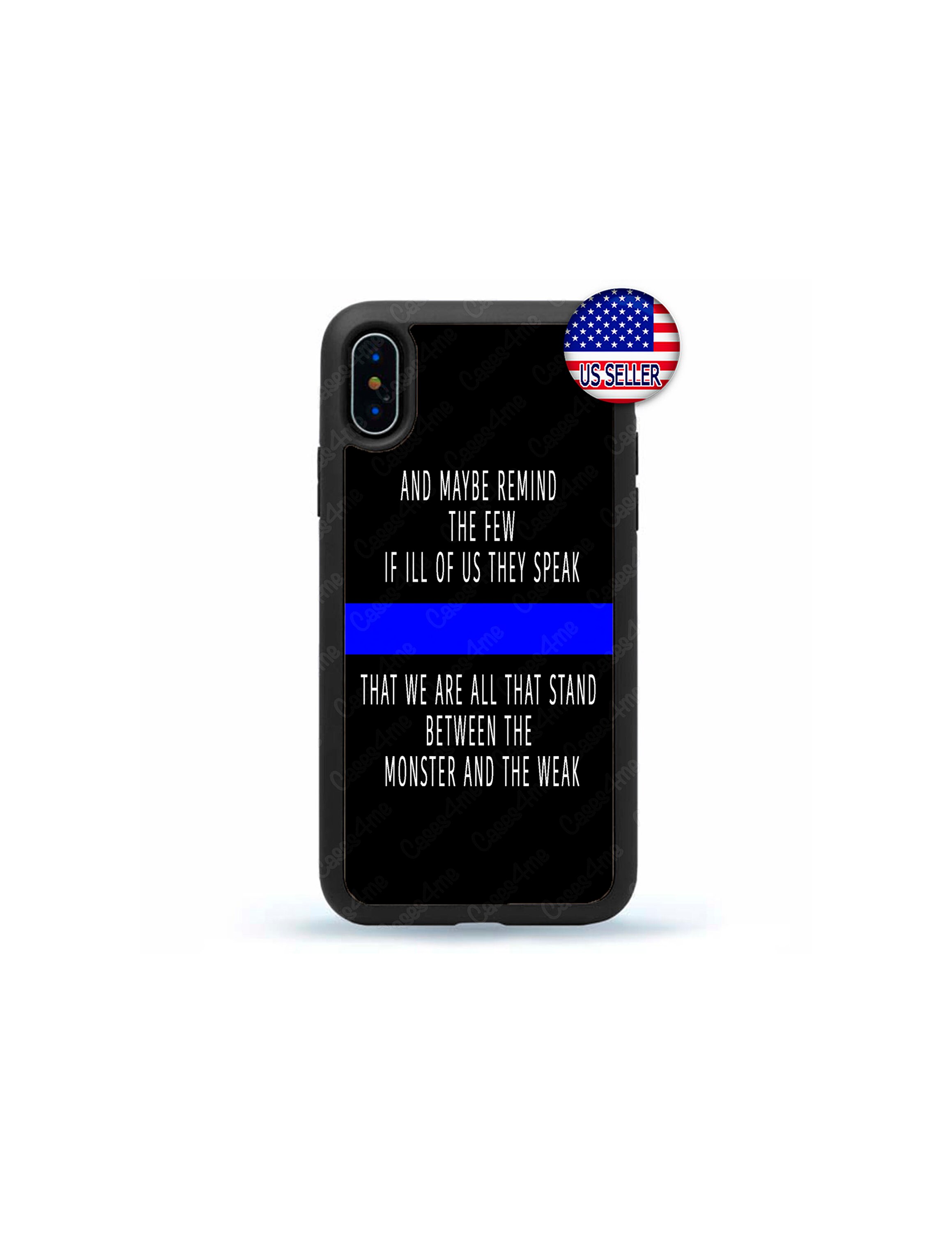 Police Quote Thin Blue Line Phone Case Case Cover for Iphone | Etsy