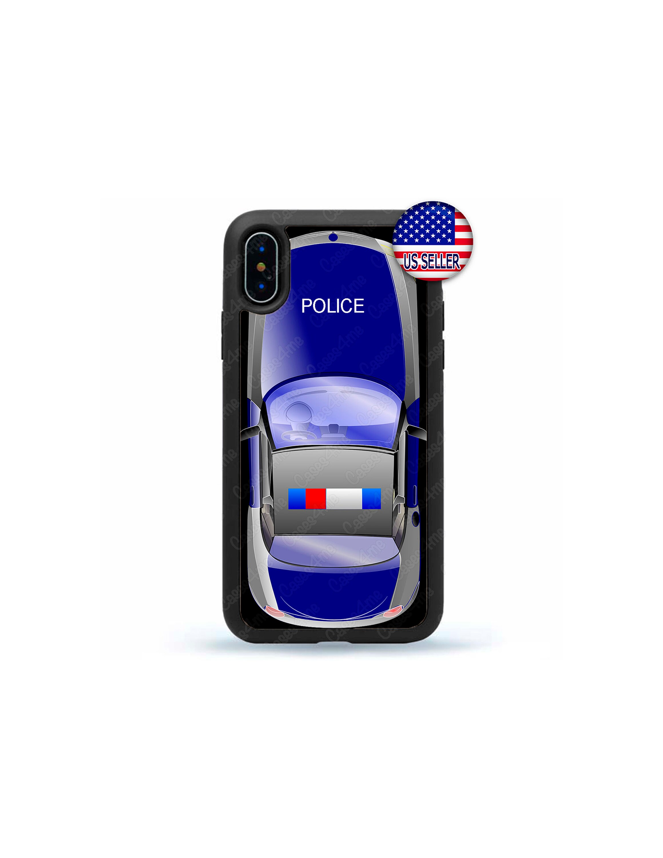 Police Car Phone Case, Blue Line Funny Design Case Cover for iPhone 17 ...