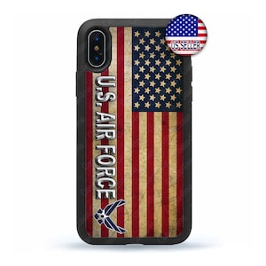 US Air Force Usa Flag Logo Hard Rubber Slim Case Cover for iPhone 16 15 ...