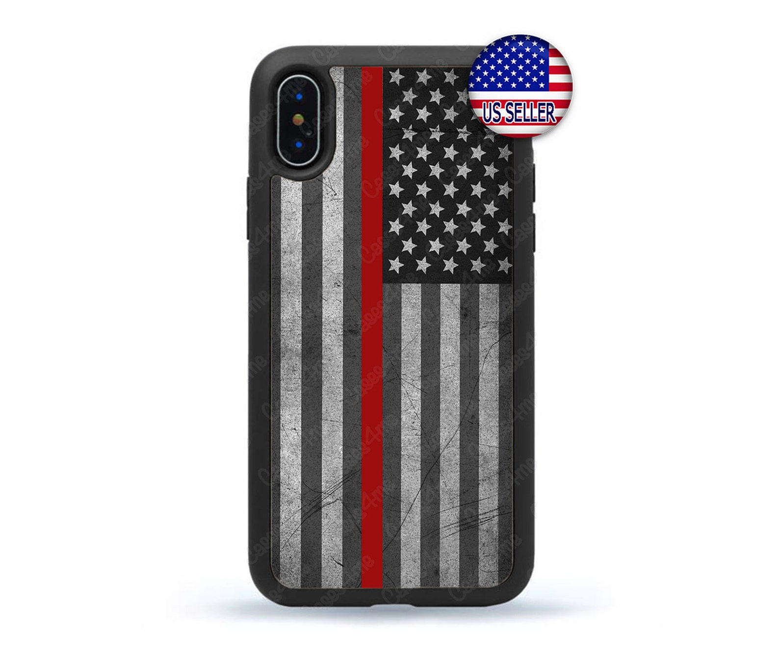 Firefighter Thin Red Line US Flag Fire Hard Rubber Case Cover | Etsy