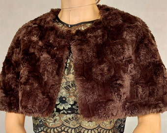 Retro Fake Fur Cape - Etsy