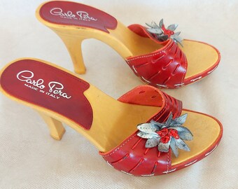 Red Y2k Heels - Etsy