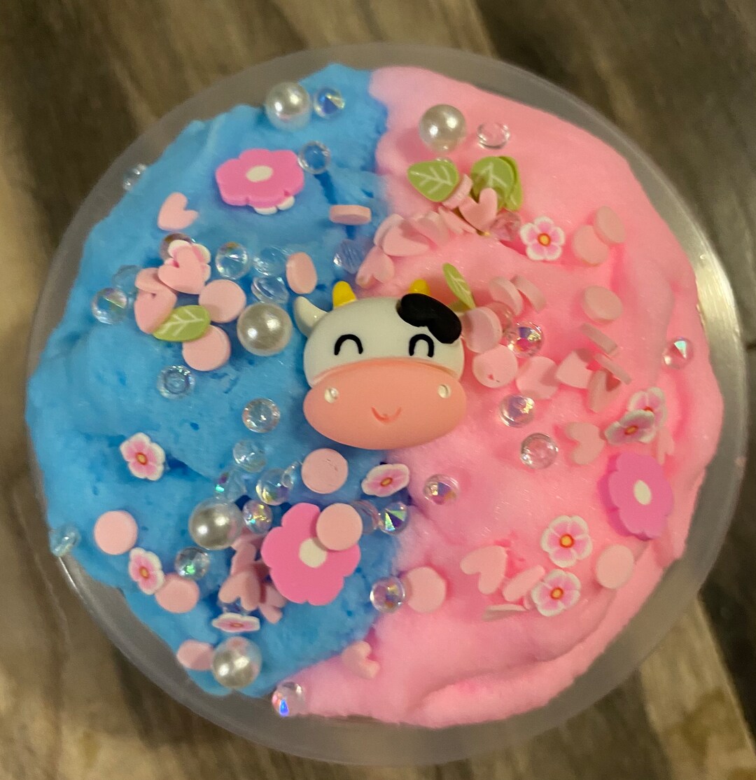Cotton Candy Cow Cloud Slime Sensory Toy - Etsy