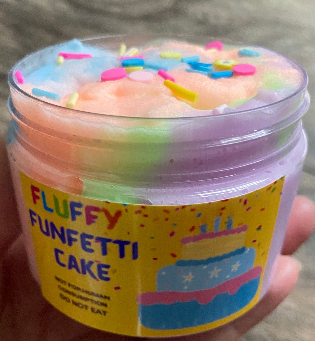 Fluffy Funfetti Cake Cloud Slime Sensory Toy - Etsy