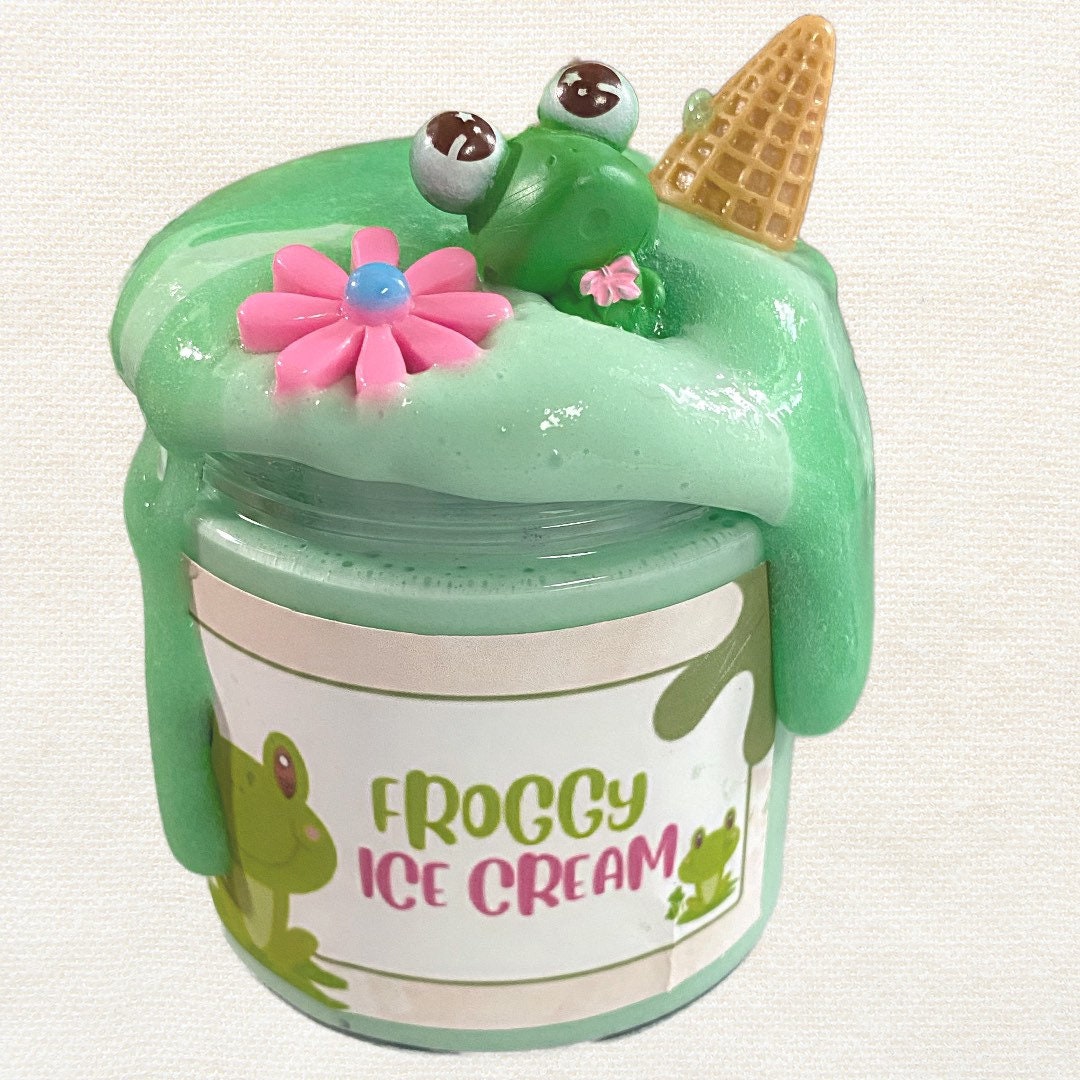 Froggy Ice Cream Butter Slime Toy Sensory Stress Reliever - Etsy