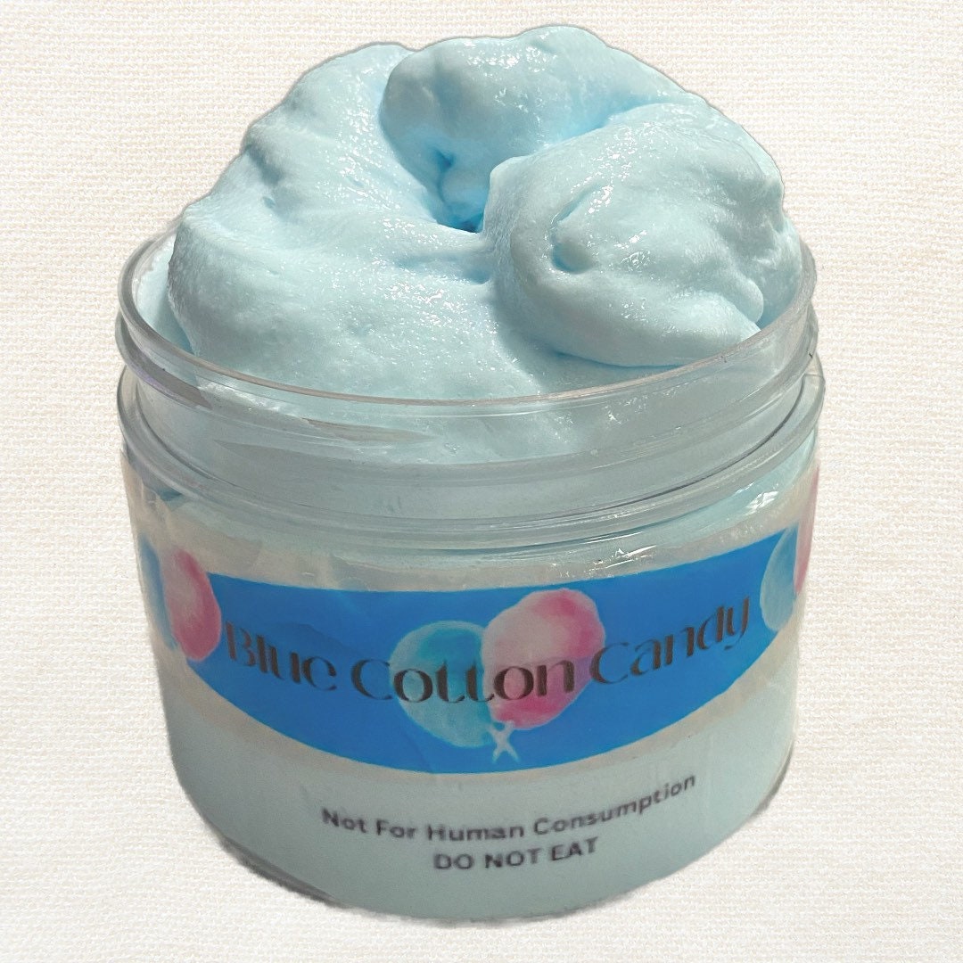 Blue Cotton Candy Butter Slime Sensory Stress Toy - Etsy