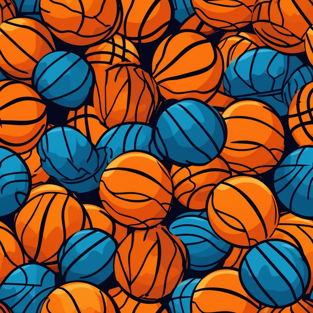 Basketball Seamless Patterns Digital Paper 5 Designs Sports Seamless ...