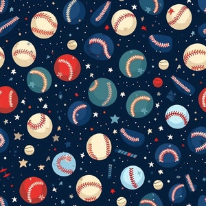 Baseball Seamless Files Digital Scrapbook Paper 5 Designs Sports ...