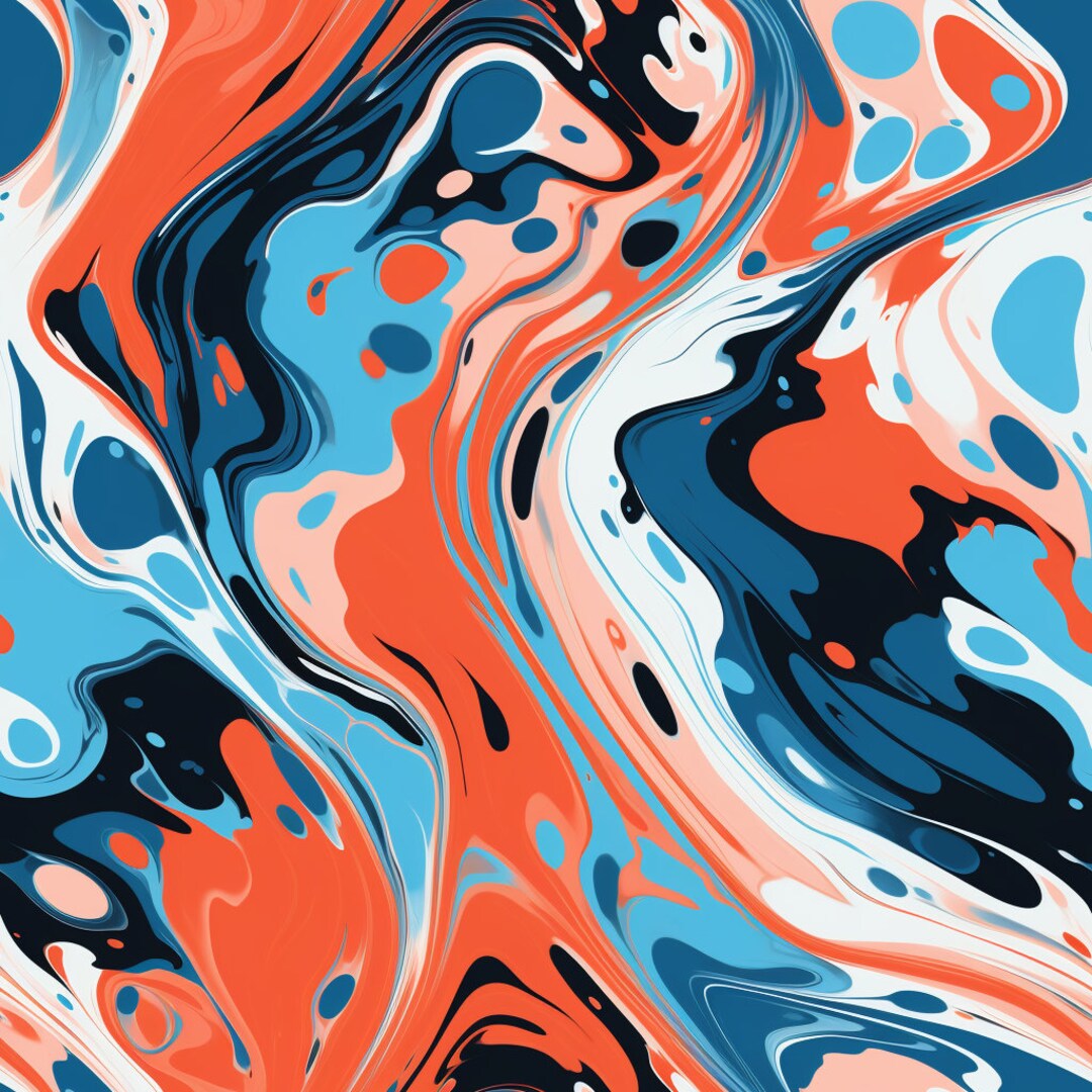 PNG Seamless Patterns Marble Colorful Graffiti Digital Paper 5 Designs ...
