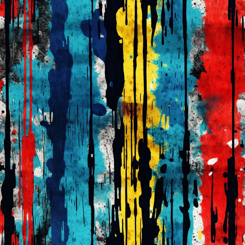 PNG Seamless Patterns Vertical Stripes Graffiti Digital Paper 5 Designs ...