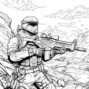 Action Video Game Printable Coloring Pages | PNG | Instant Download | 5 ...