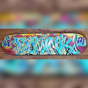 Custom Graffiti Skateboard Deck: Personalized Painted Name Art - Etsy