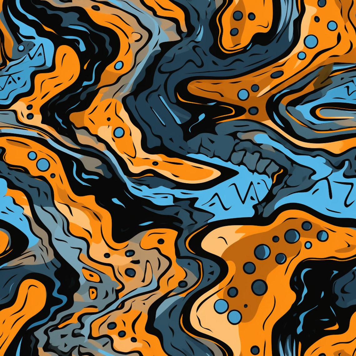 Graffiti Dirt Road Seamless Pattern: Colorful Urban Digital Paper (PNG ...