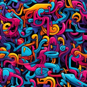 Seamless Patterns Abstract Neural Network Texture Digital Paper 5 ...