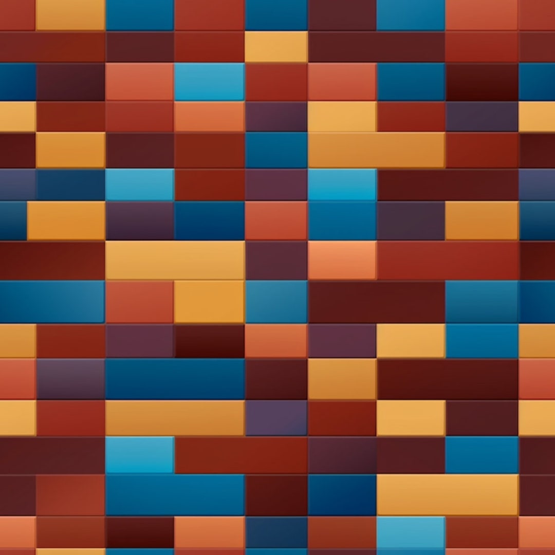 PNG Seamless Patterns Video Game Bricks Digital Paper 5 Designs 8 Bit ...
