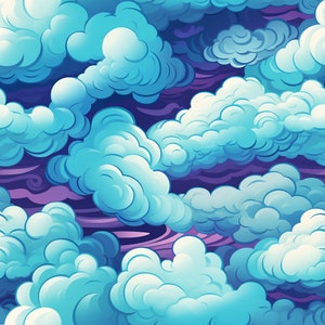 PNG Seamless Patterns Colorful Graffiti Clouds Detailed Digital Paper 5 ...