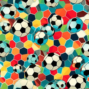 PNG Seamless Patterns Soccer Digital Paper 5 Designs Sports Tile - Etsy