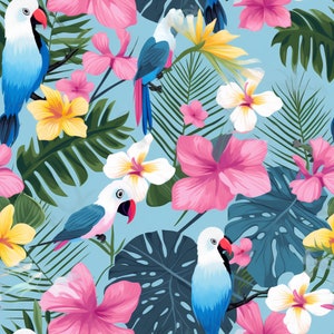 PNG Seamless Patterns Puerto Rico Digital Paper 5 Designs Tropical ...