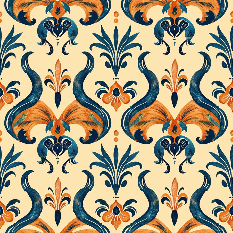 PNG Seamless Patterns New Orleans Digital Paper 5 Designs Colorful Tile ...