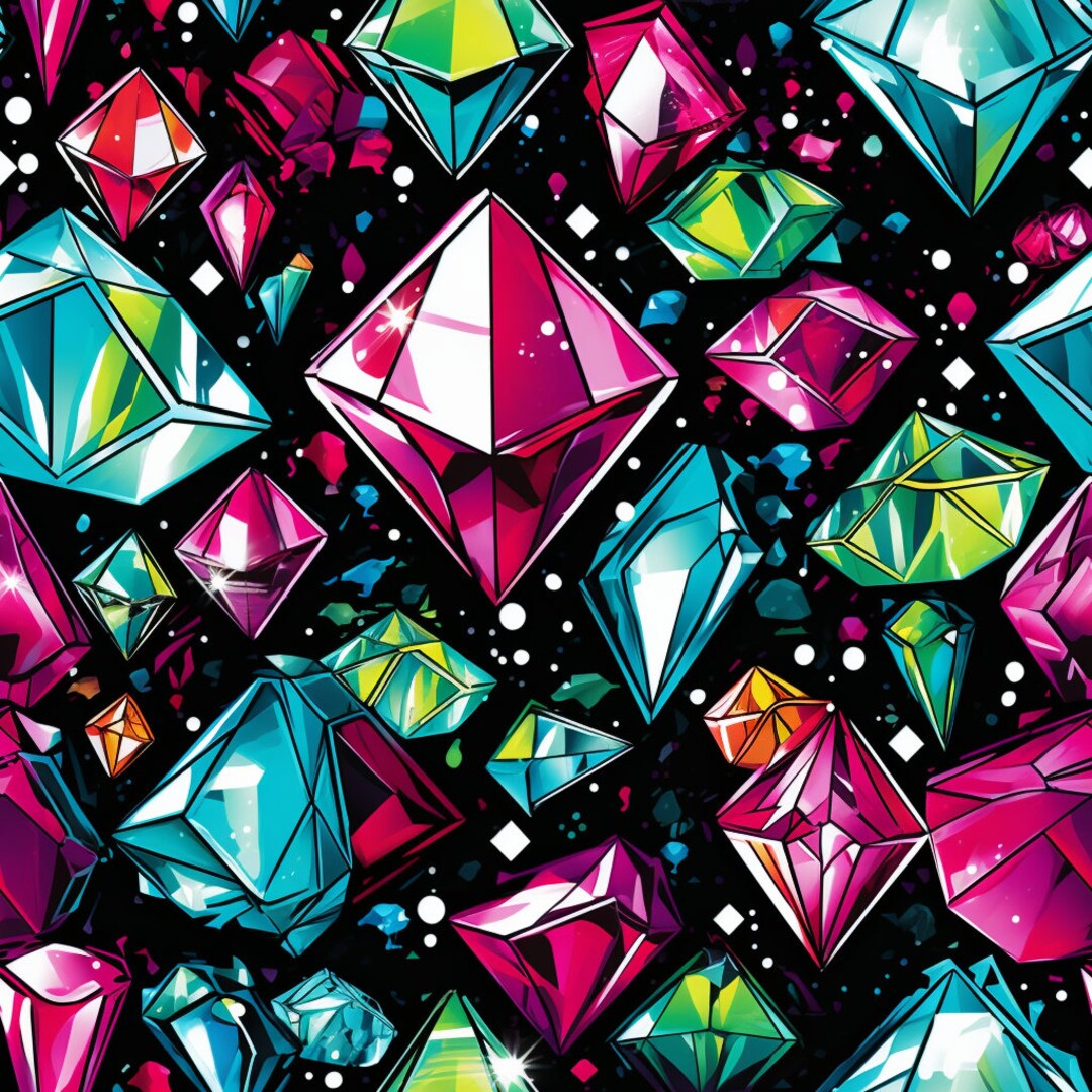 Graffiti Diamonds and Jewels Seamless Patterns Graffiti - Etsy