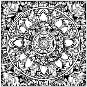 Amazing Pattern Printable Coloring Pages PNG Format Instant Download 5 ...