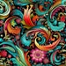 PNG Seamless Patterns Paisley Texture Colorful Graffiti Digital Paper 4 ...
