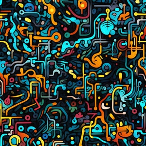 PNG Seamless Patterns Abstract Neural Network Texture Digital Paper 5 ...