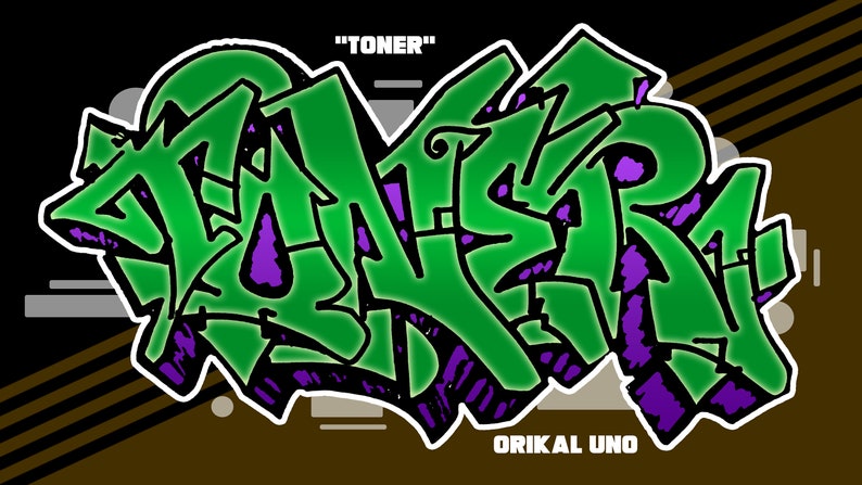 Custom Digital Graffiti Graphic Logo .PNG Transparent Background ...