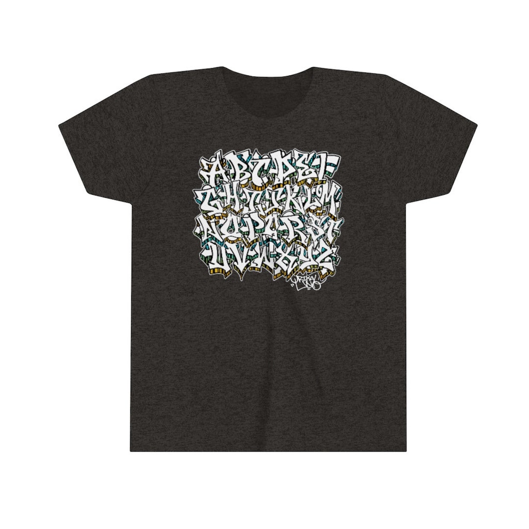 Youth Size Graffiti Alphabet Shirt 2022 by Orikal Uno Unisex - Etsy