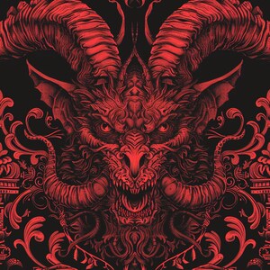 PNG Seamless Patterns the Devil Detailed Digital Paper 5 Designs ...