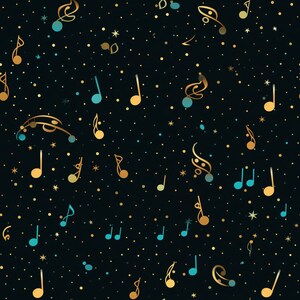 PNG Seamless Patterns Music Notes Digital Paper 5 Designs Colorful Tile ...