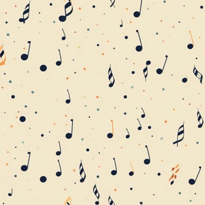 PNG Seamless Patterns Music Notes Digital Paper 5 Designs Colorful Tile ...