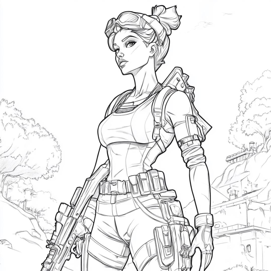 Action Video Game Printable Coloring Pages | PNG | Instant Download | 5 ...