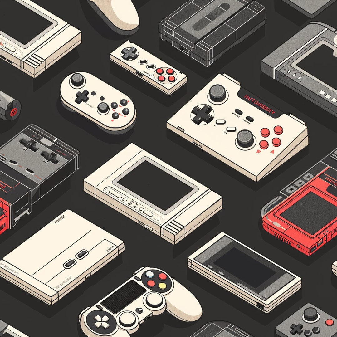 PNG Seamless Patterns Retro Video Games Graffiti Digital Paper 5 ...