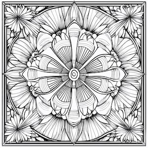Amazing Pattern Printable Coloring Pages | PNG Format | Instant ...