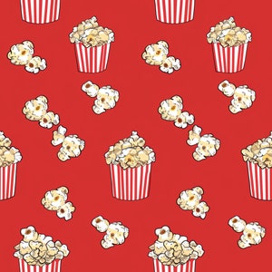 PNG Seamless Patterns Popcorn Digital Paper 5 Designs Wallpaper Tile ...