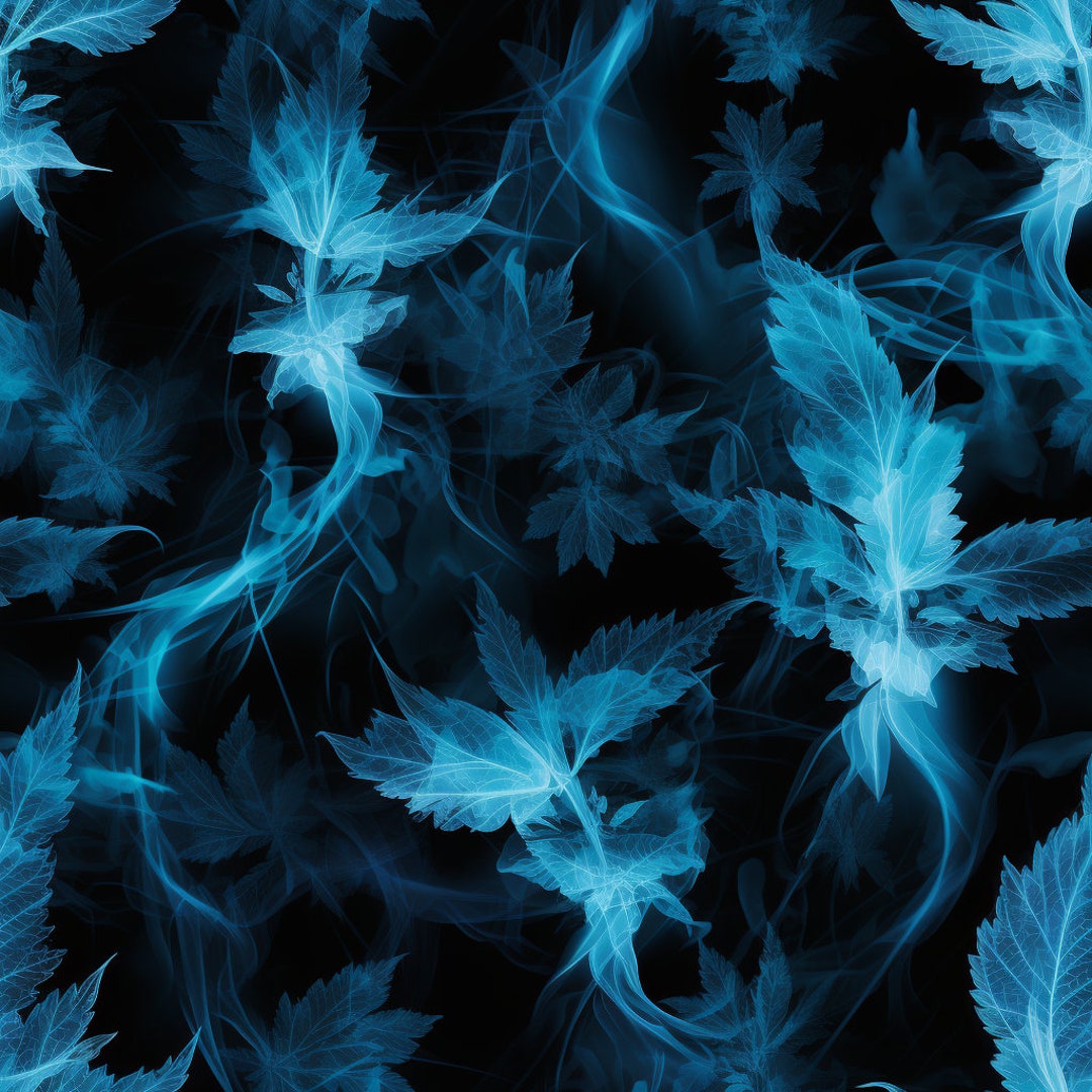 Weed Smoke Seamless Patterns Digital Paper 5 Designs Marijuana Seamless ...